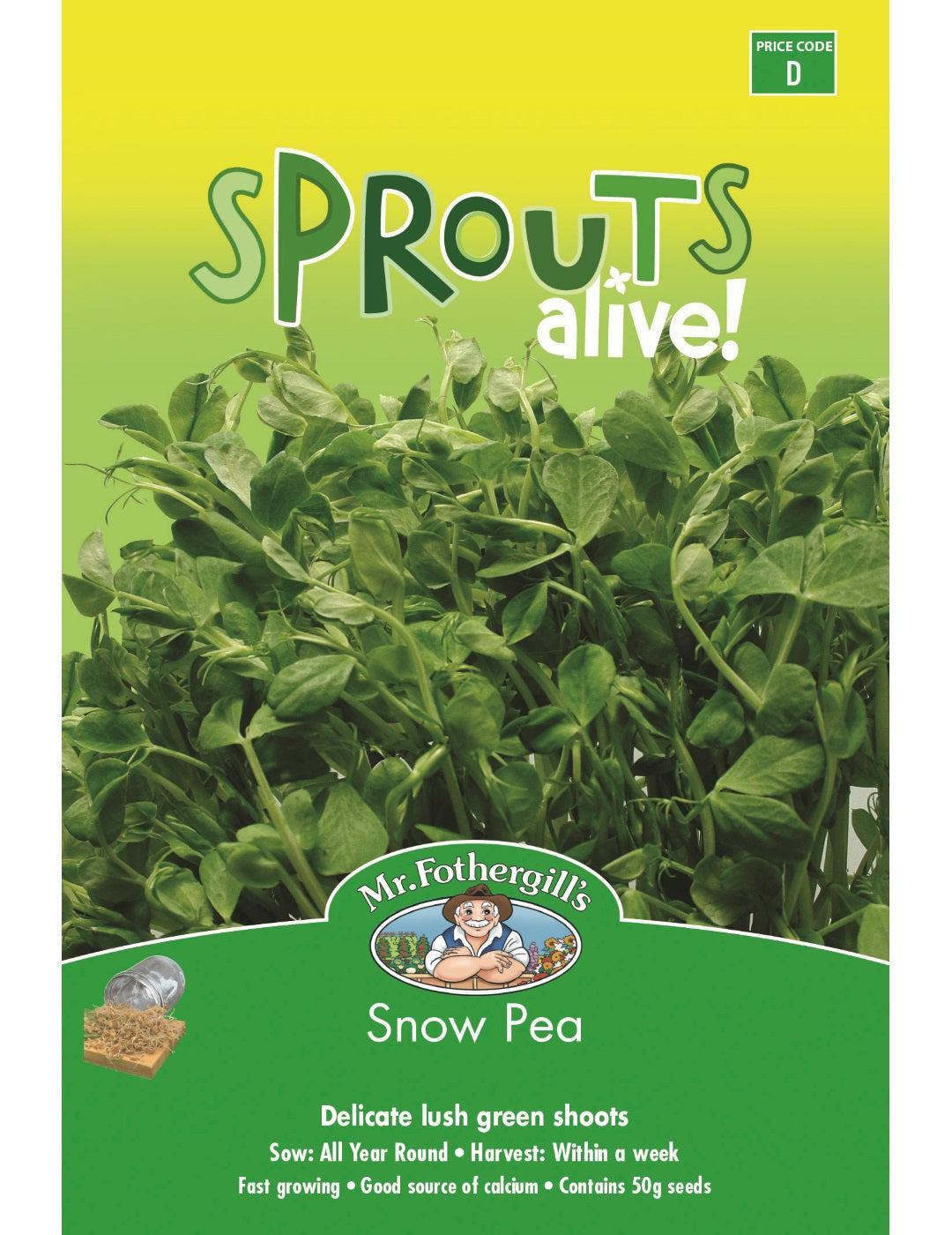 Sprouts Alive Snow Pea | Snow Pea Sprouts | Vegetable Seeds
