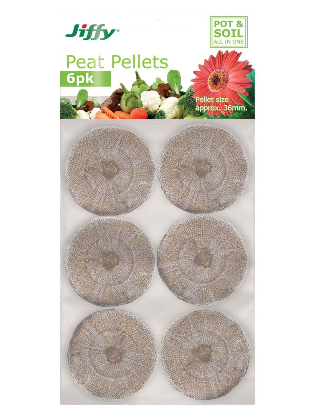 Jiffy Peat Pellets 36mm (6-Pack) | Easy Planting | Mr Fothergill's